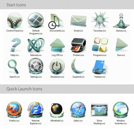 244 Glass icons for Windows