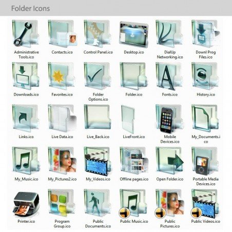 244 Glass icons for Windows