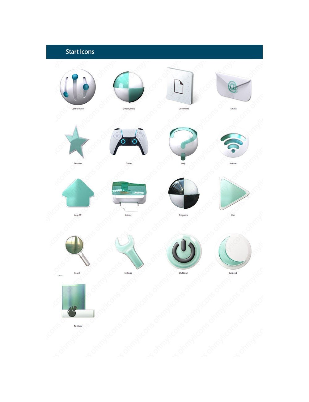 Futuristic icons for Windows