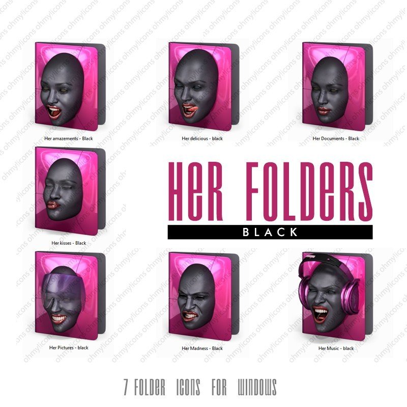 Female folder icons