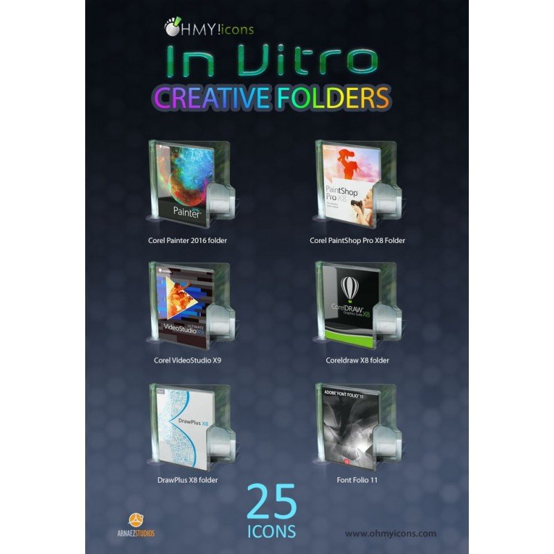 Creative Glass folder icons