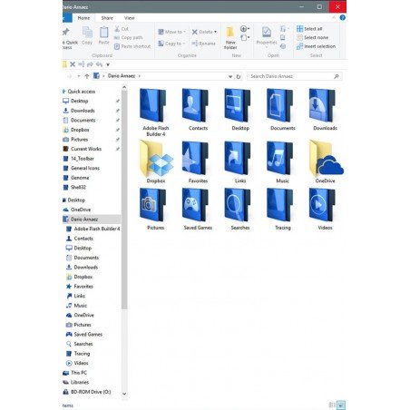 Blue icon Theme for Windows 10