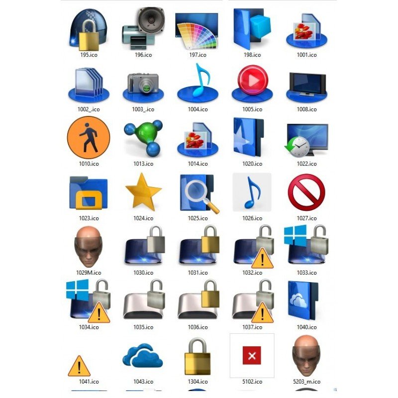 Blue icon Theme for Windows 10