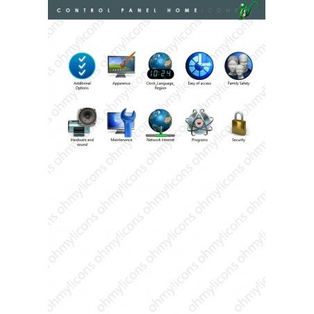 Blue icon theme for Windows 10.