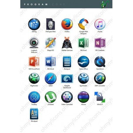 Blue icon theme for Windows 10.