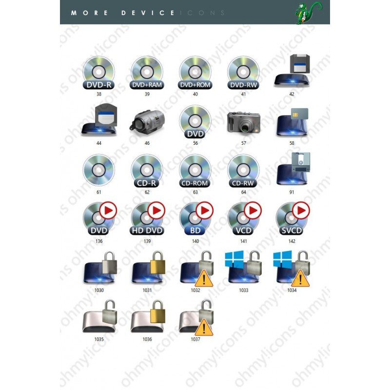 Blue icon theme for Windows 10.