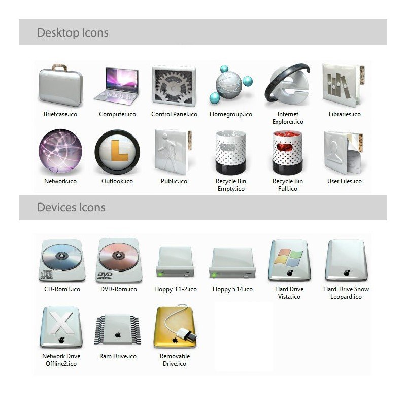 Futuristic icons for Windows