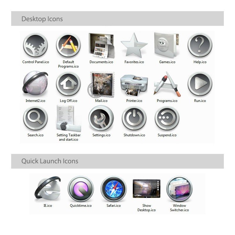 Blue icon theme for Windows 10.